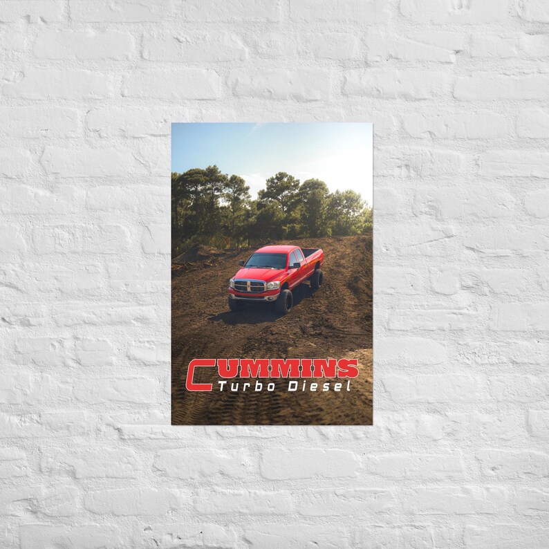 Cummins Turbo Diesel Truck Poster Automotive Wall Art - Etsy