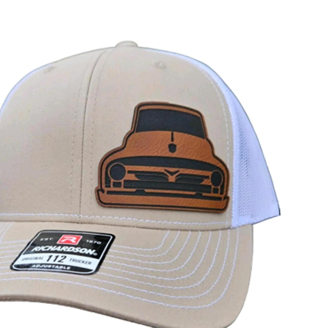 Richardson Hat With Laser-engraved Leather Patch - Ford F100 Edition - Etsy