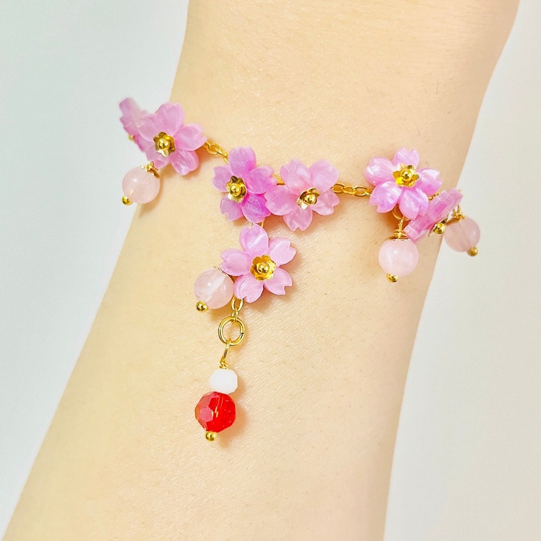 Yae Miko Bracelet | Genshin Impact Inspired Accessories | Pink Sakura ...