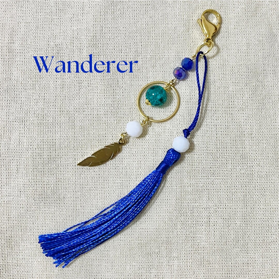 Wanderer Keychain/phone Charm | Genshin Impact Inspired Accessories | Scaramouche | Blue Tassel ...
