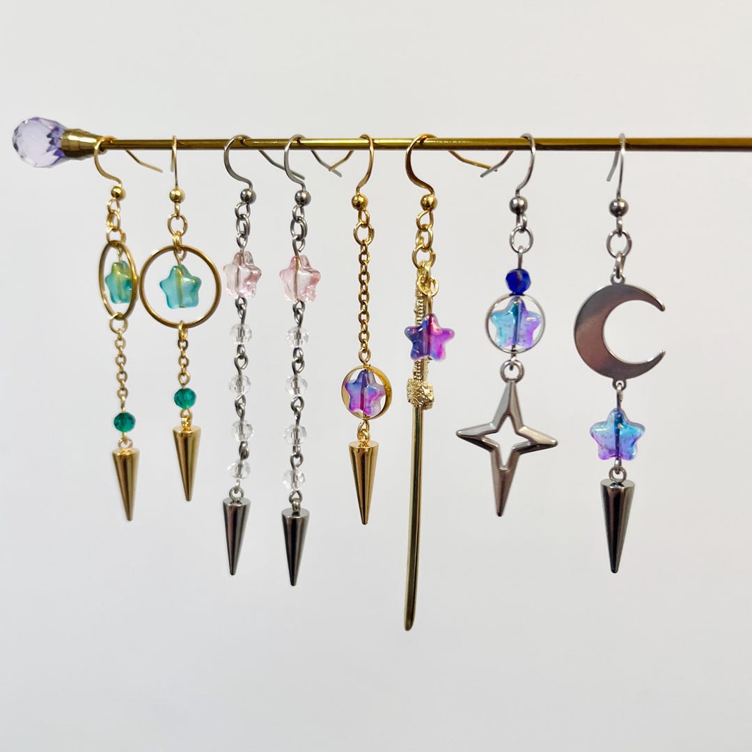 Kpop demon hunters earrings | Jinu Rumi Mira Zoey earrings | huntrix ...