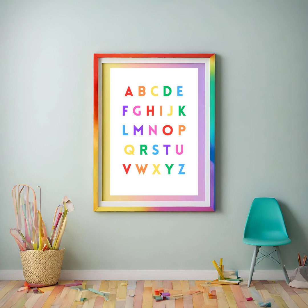 Educational Poster Bundle for Classroom and Playroom - Rainbow - Etsy