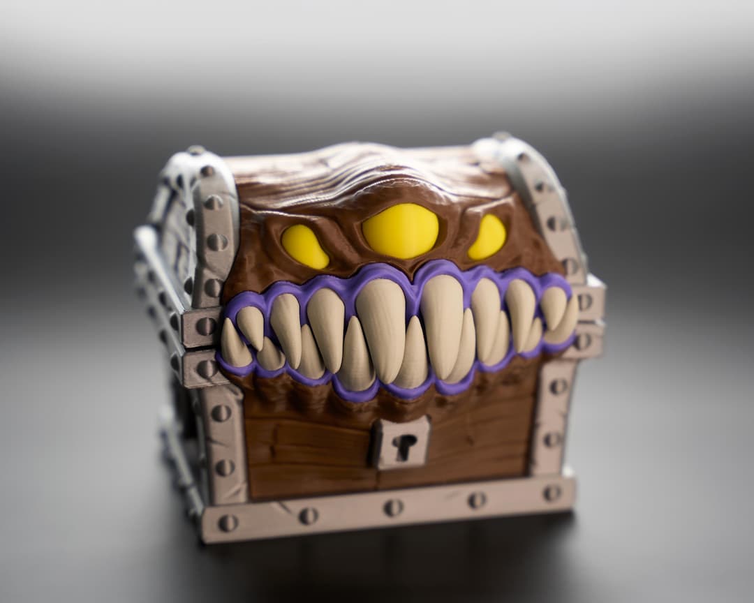 Mimic Chest Deck Box - 100+ Double-sleeved Card Storage - Etsy