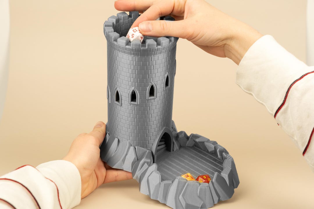 Castle Dice Tower – Medieval Dice Roller With Tray for Dnd & Tabletop ...