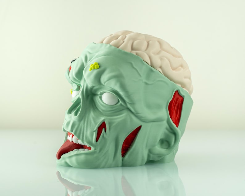 Zombie Head MTG Deck Box: Commander Card Holder With Dice Storage ...
