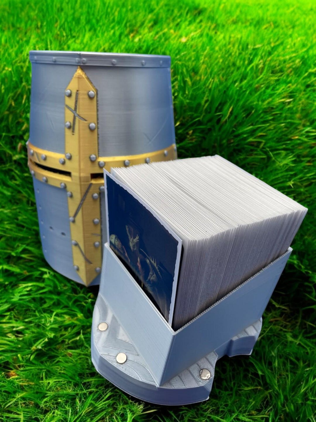 Knight Templar Helmet Deck Box EDH Commander Card Holder Magic the ...