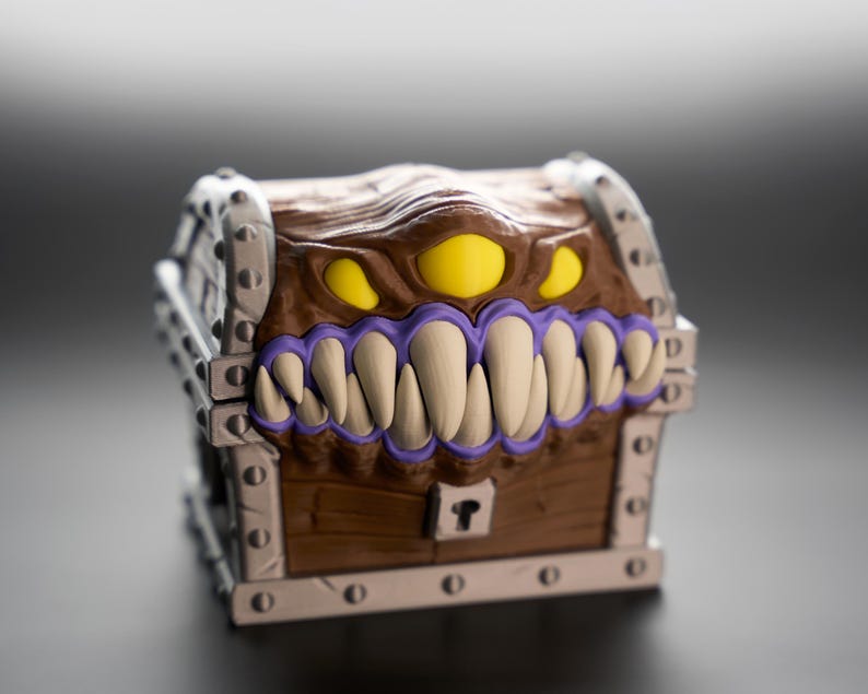 Mimic Chest Deck Box - 100+ Double-sleeved Card Storage - Etsy