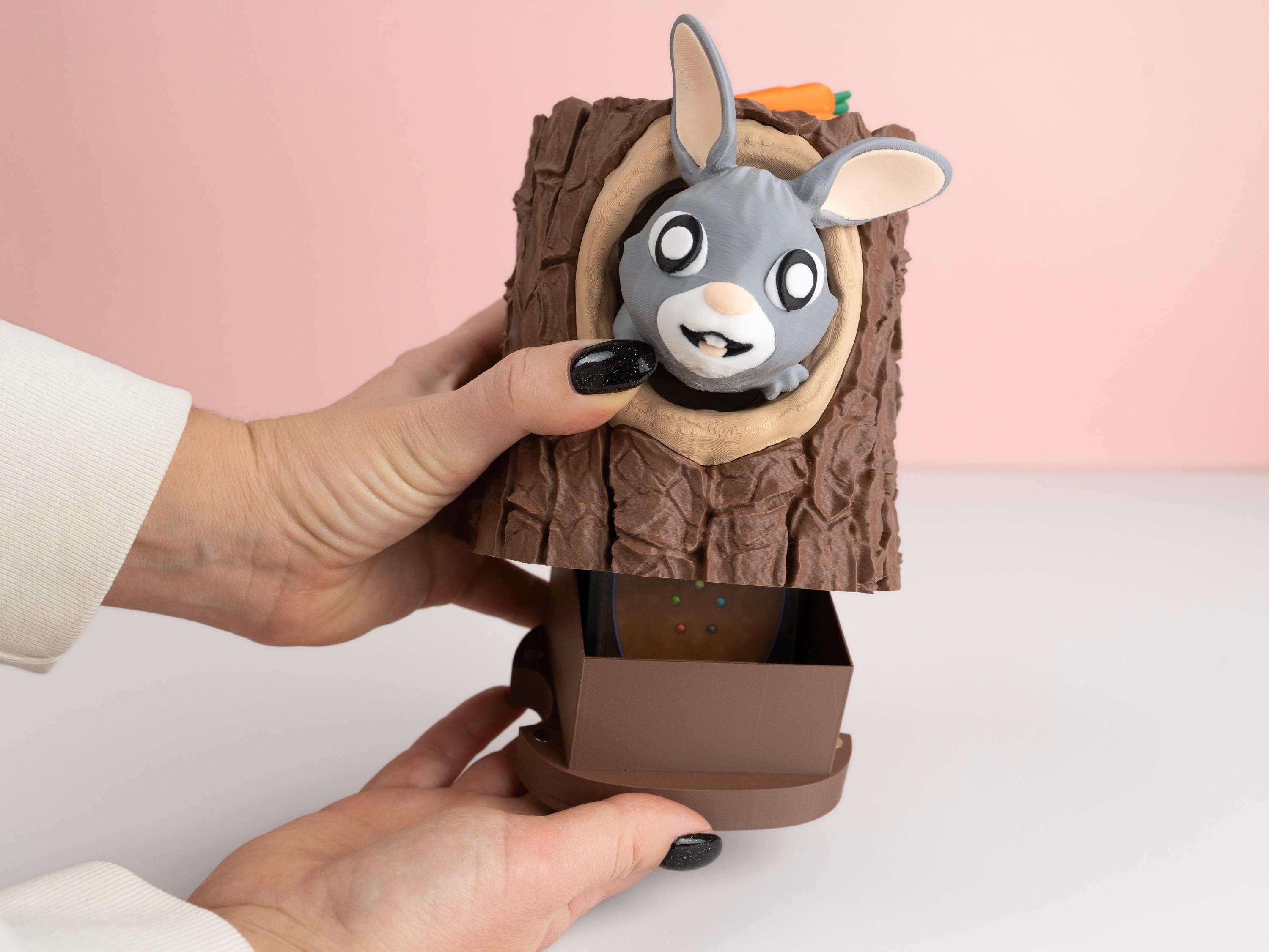 Rabbit Deck Box | Tree Stump Design | MTG Commander Card Holder ...