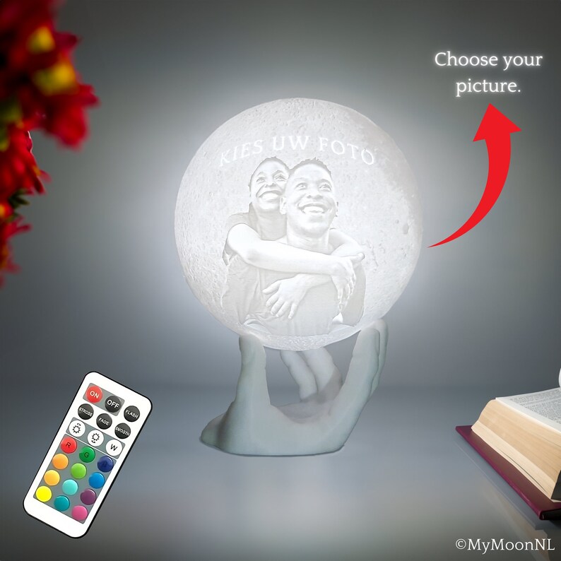 Personalised Moon Lamp 3D Picture Moon Lamp Customized Moon Lamp ...