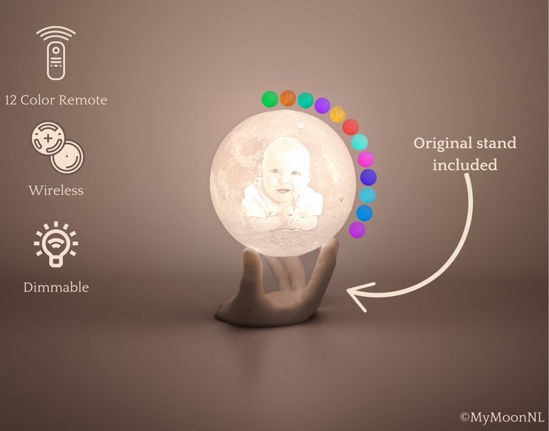 Personalised Moon Lamp 3D Picture Moon Lamp Customized Moon Lamp ...