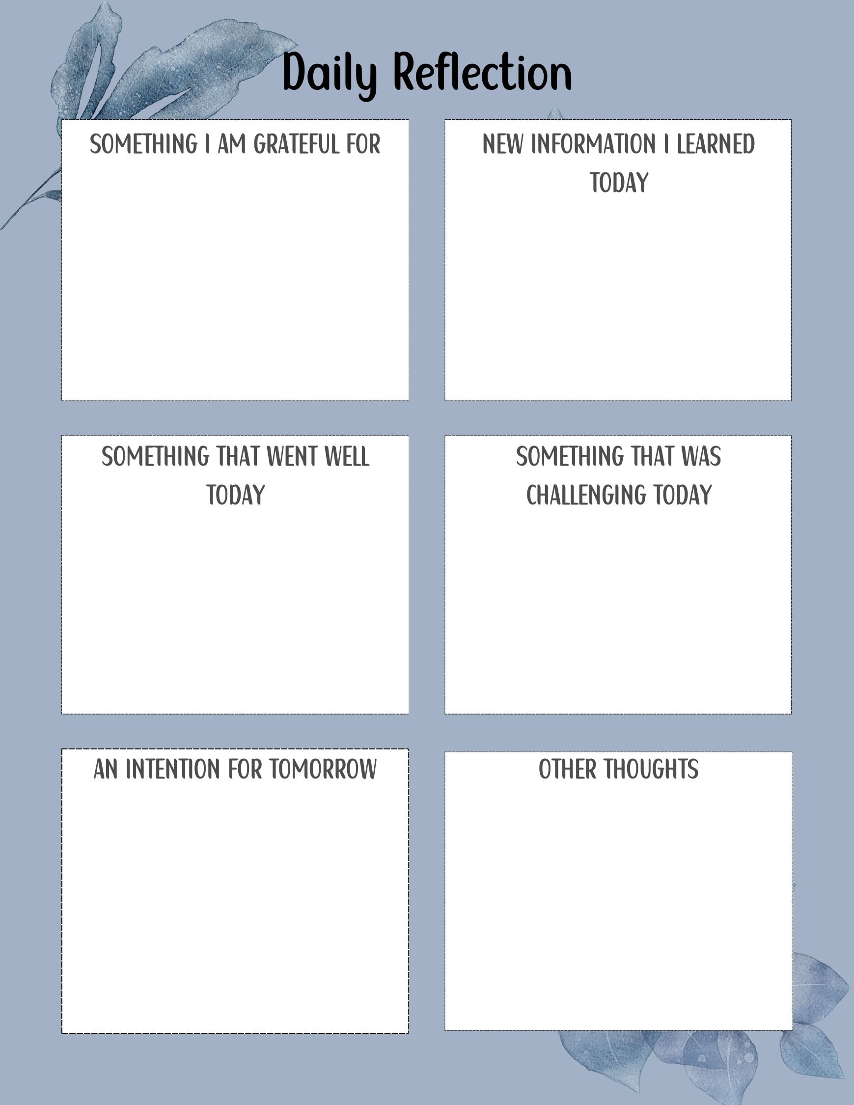 Daily Reflection for Students - Etsy