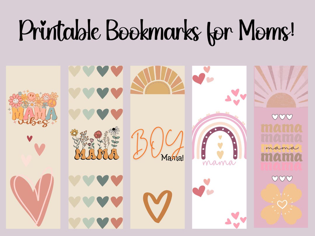 Printable Bookmarks for Moms - Etsy