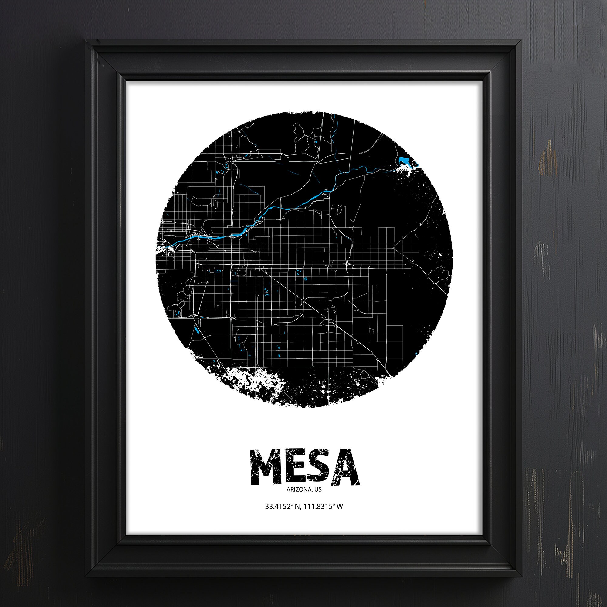 Mesa Map Minimalist Map Mesa Digital Download Mesa Map Poster Mesa