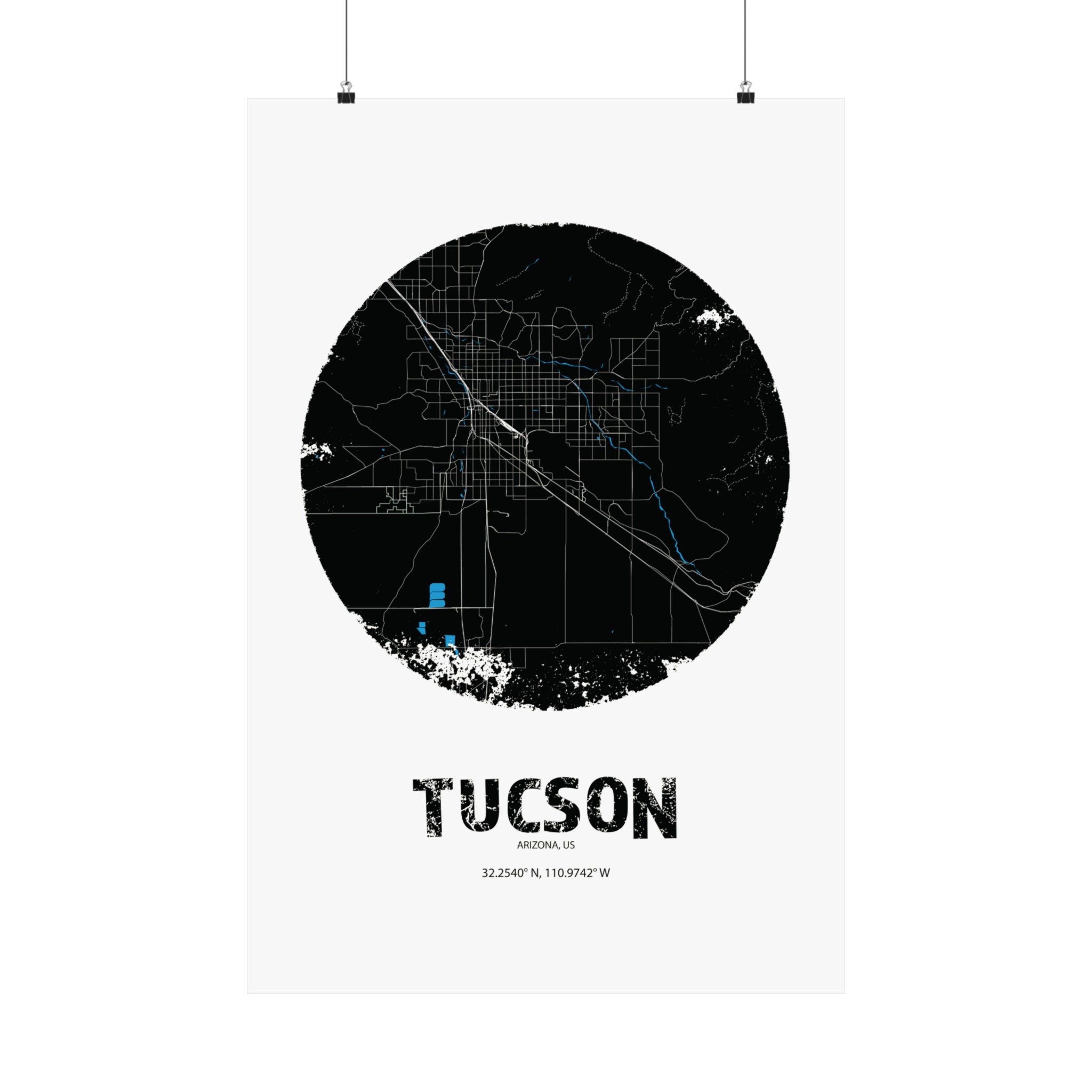 Tucson Map, Minimalist Map, Tucson Print, Tucson Map Poster, Tucson Art ...