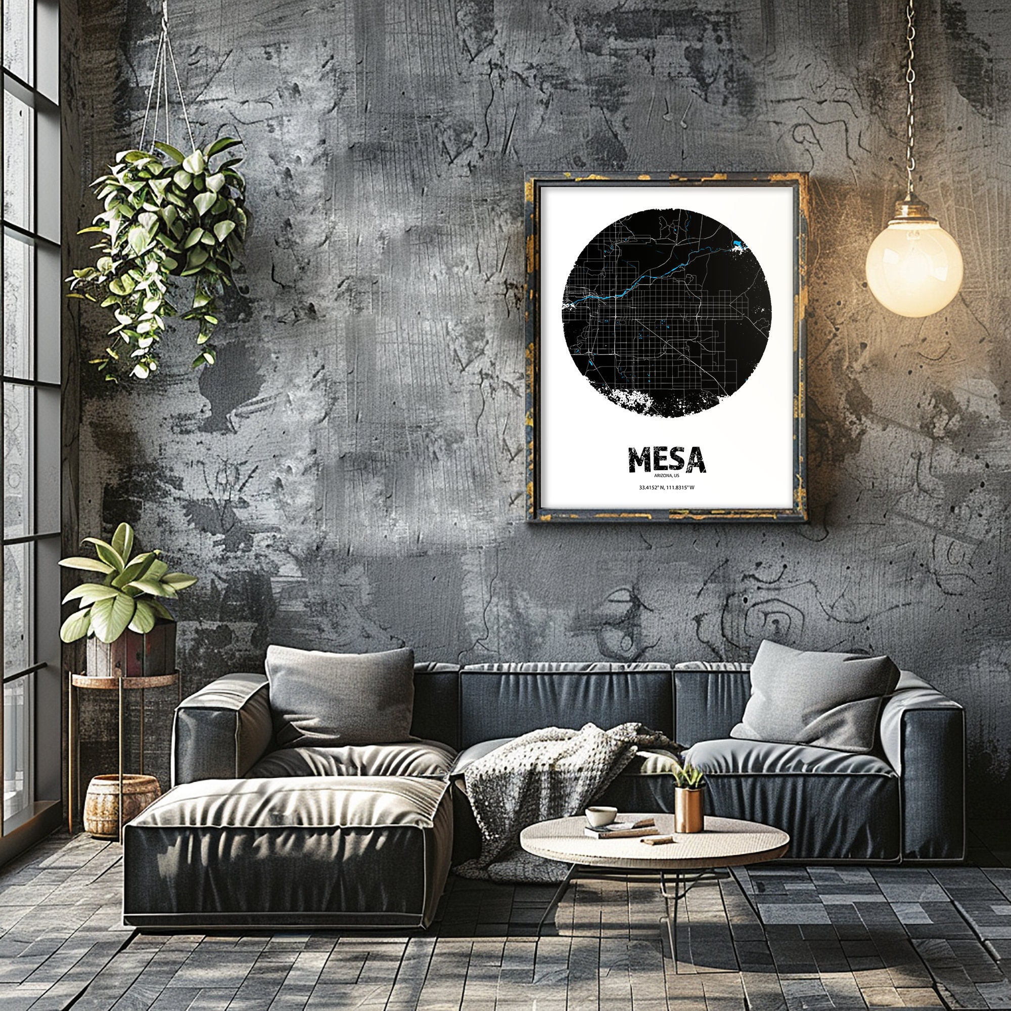 Mesa Map Minimalist Map Mesa Digital Download Mesa Map Poster Mesa