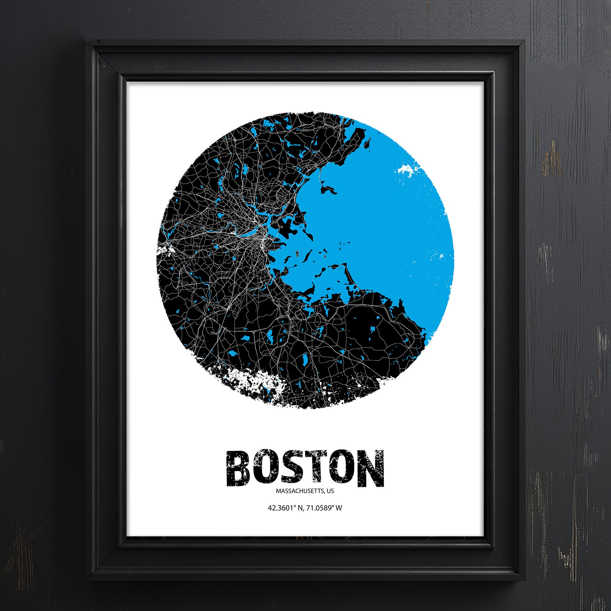 Boston Map, Minimalist Map, Boston Print, Boston Map Poster, Boston Art ...
