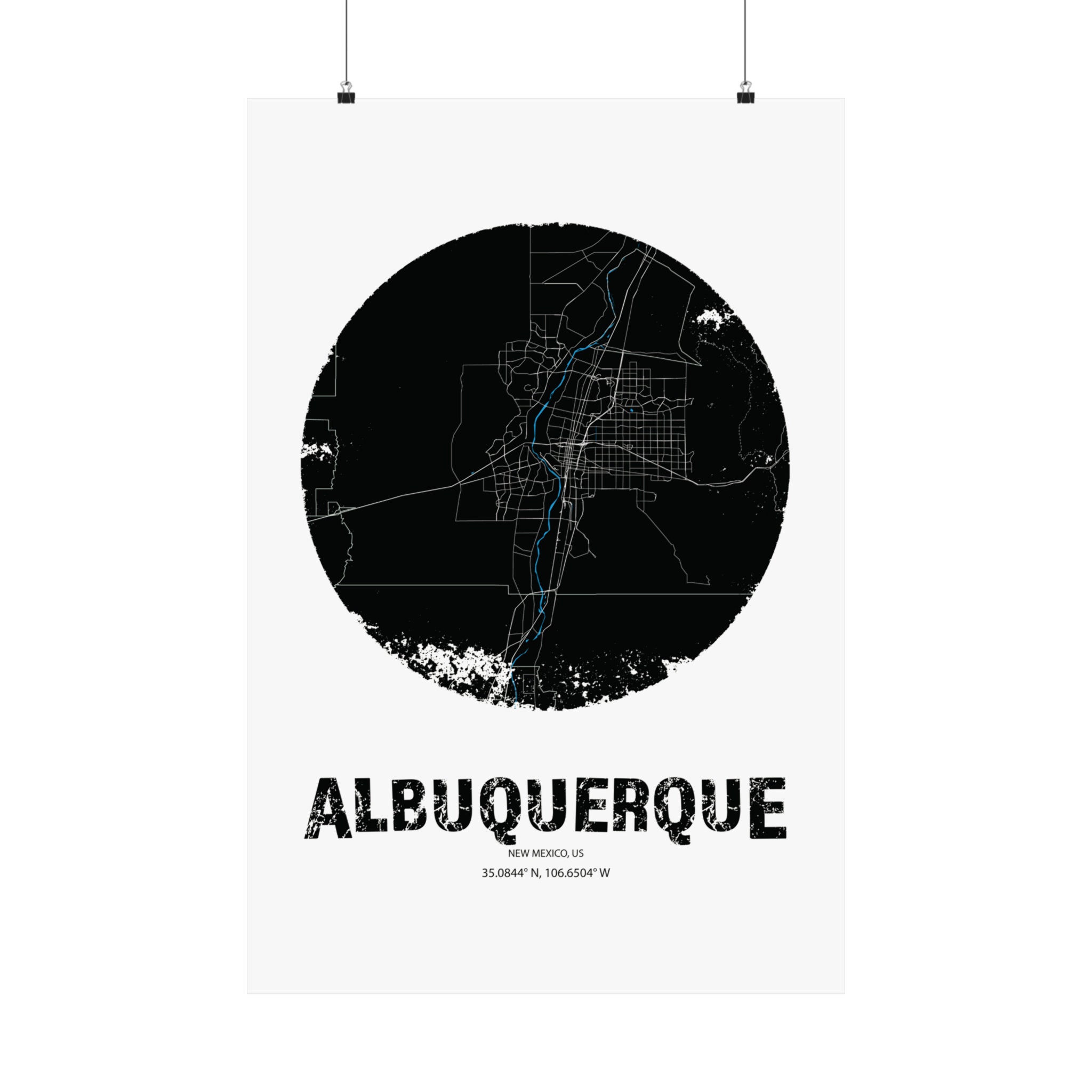 Albuquerque Map, Minimalist Map, Albuquerque Print, Albuquerque Map ...