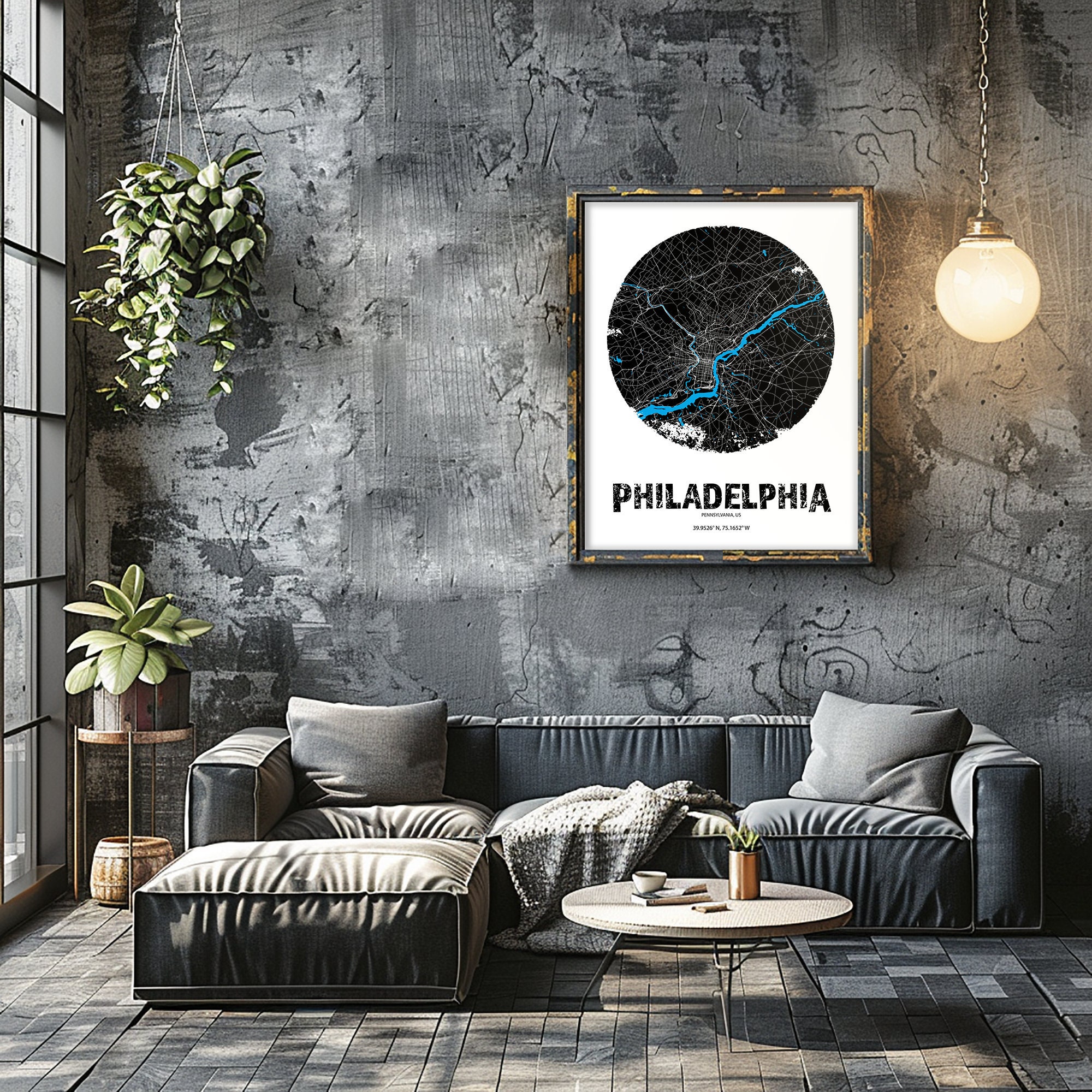 Philadelphia Map, Minimalist Map, Philadelphia Digital, Philadelphia ...