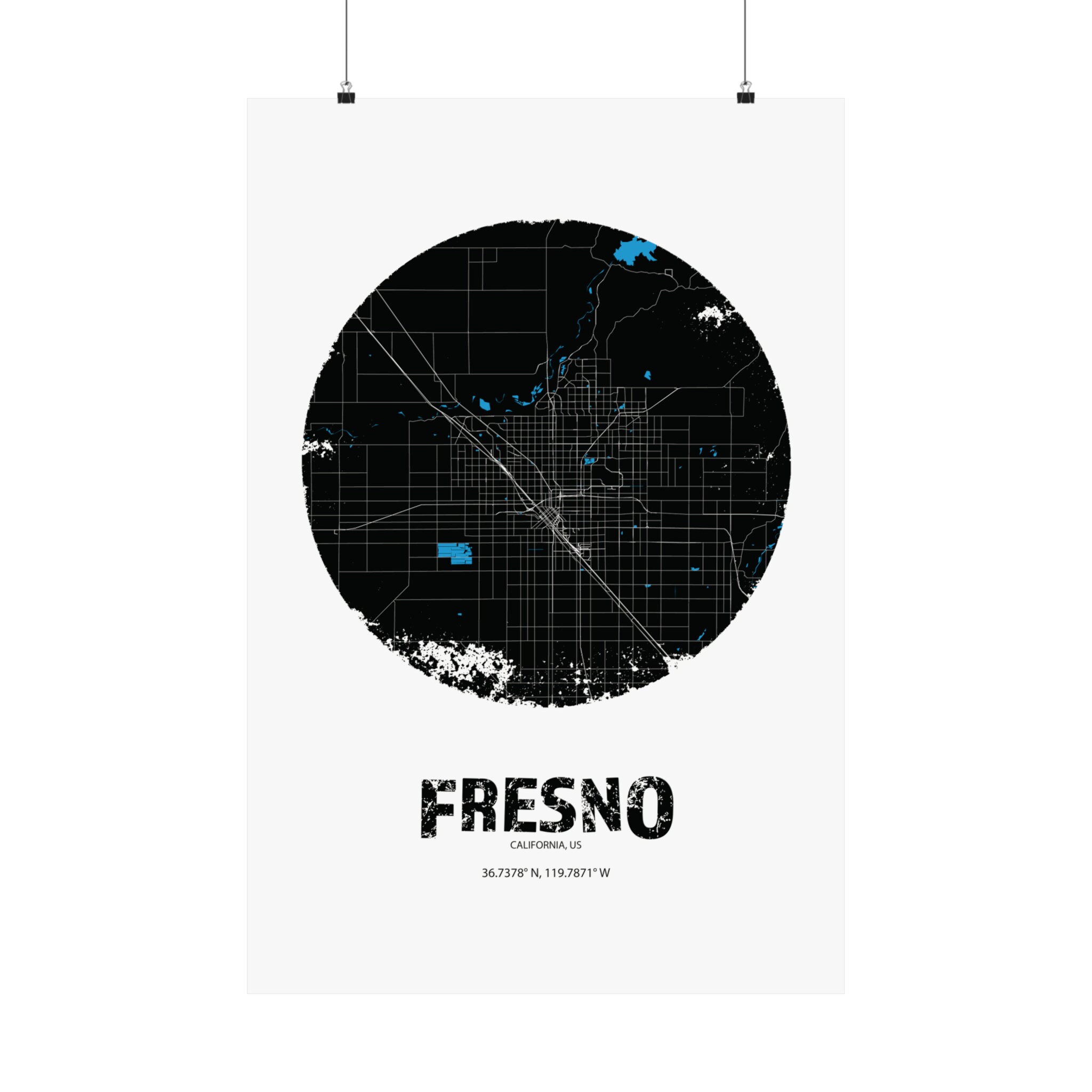 Fresno Map, Minimalist Map, Fresno Print, Fresno Map Poster, Fresno Art ...