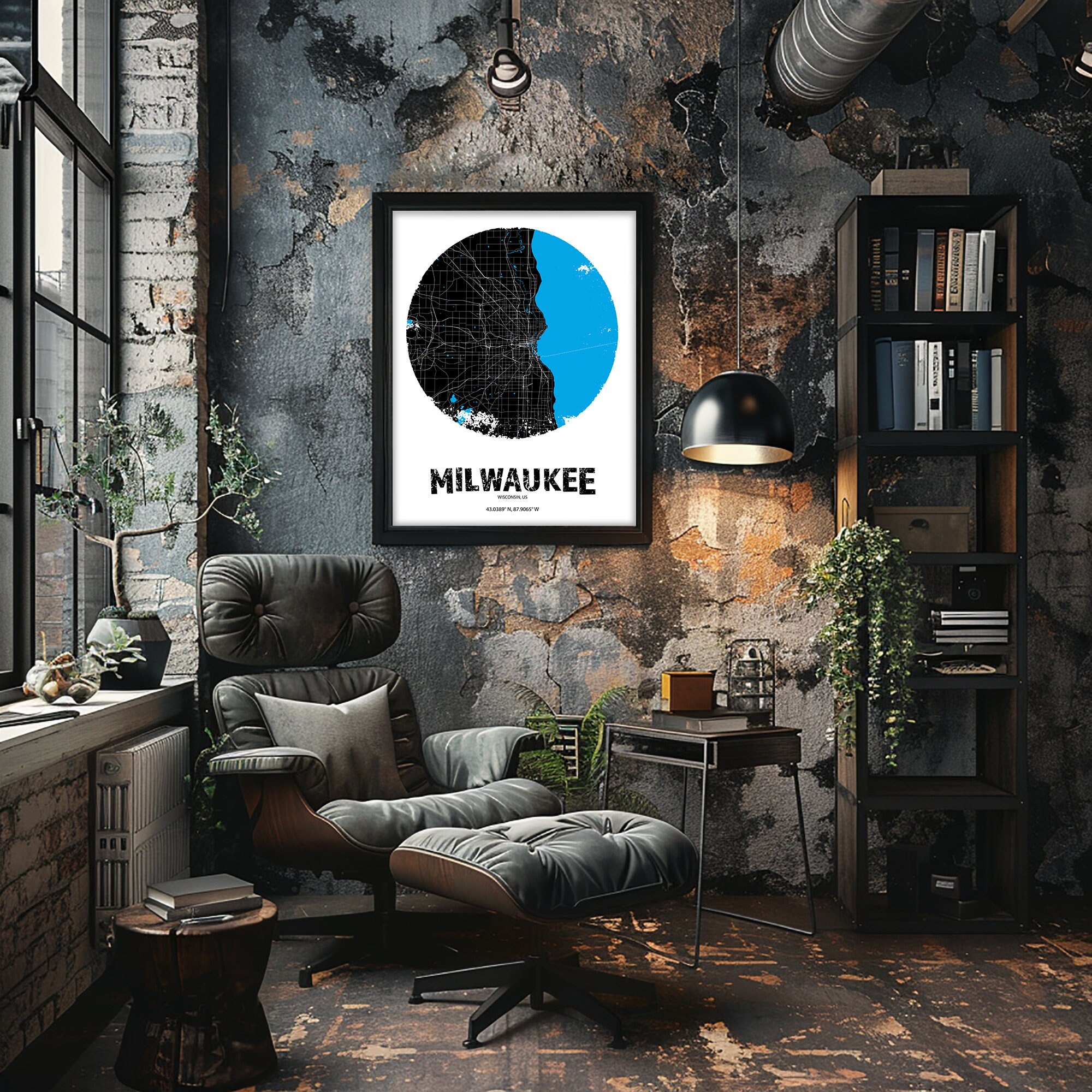 Milwaukee Map, Minimalist Map, Milwaukee Print, Milwaukee Map Poster ...