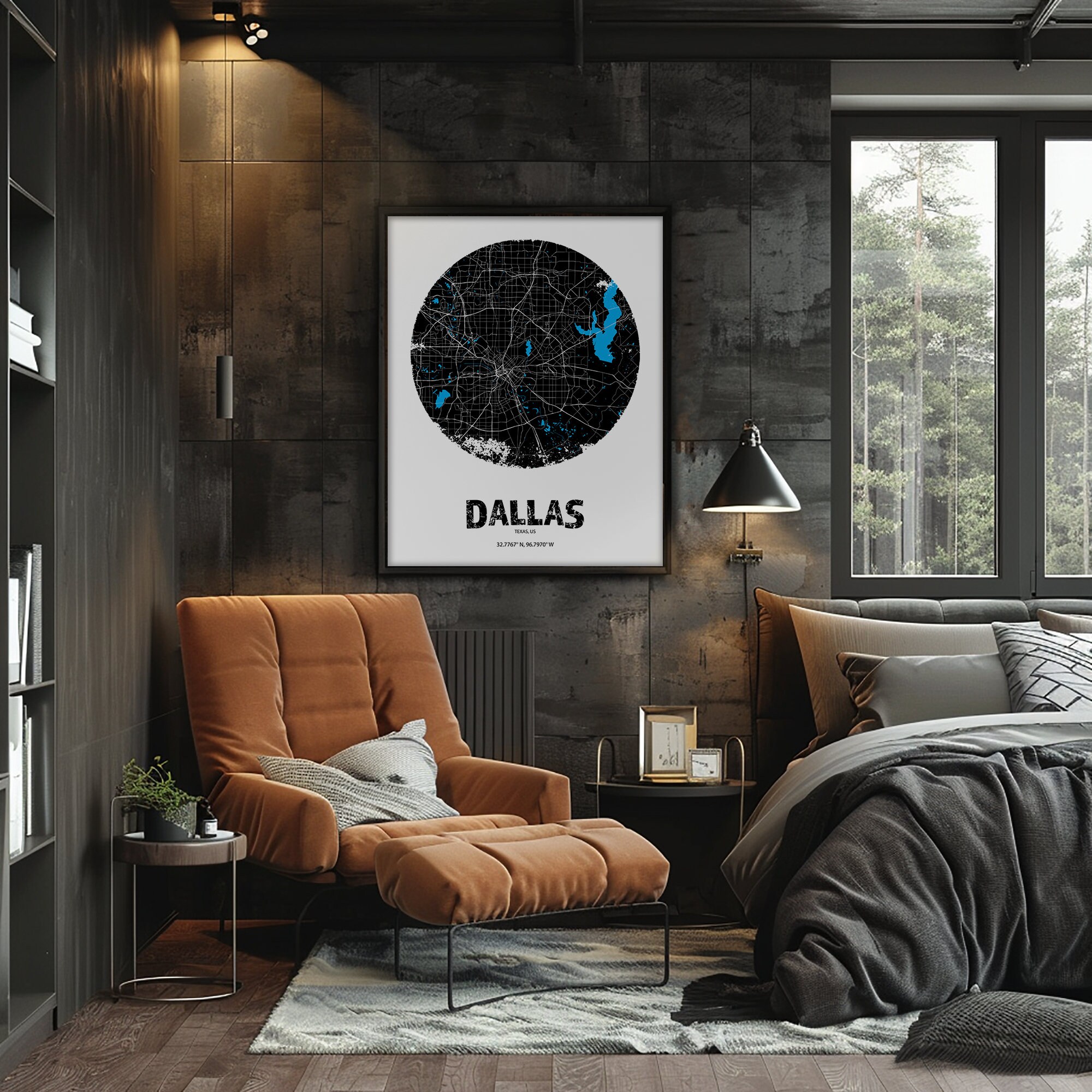 Dallas, Minimalist Map, Dallas Digital Download, Dallas Map Poster ...