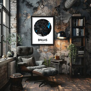 Dallas, Minimalist Map, Dallas Digital Download, Dallas Map Poster ...