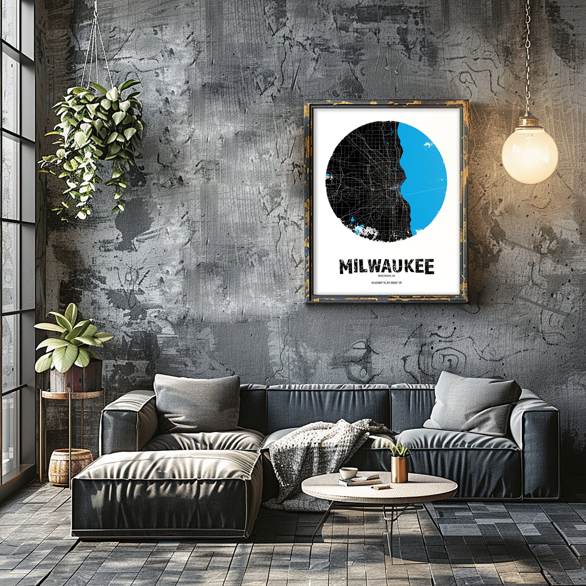 Milwaukee Map, Minimalist Map, Milwaukee Print, Milwaukee Map Poster ...