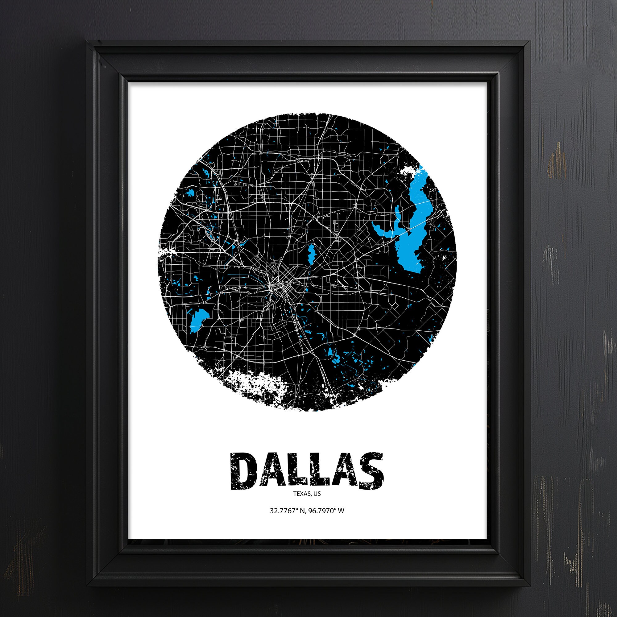 Dallas, Minimalist Map, Dallas Digital Download, Dallas Map Poster ...