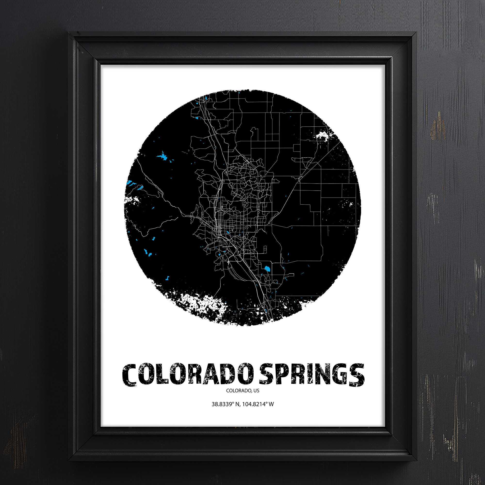 Colorado Springs, Minimalist Map, Colorado Springs Print, Colorado ...