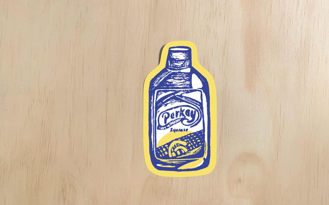 Parkay Squeeze Butter Bottle Sticker: Block Print Artwork Decal - Etsy