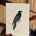 Raven Rubber Stamp | Crow Hand Carved Stamp | Bird Art - Etsy