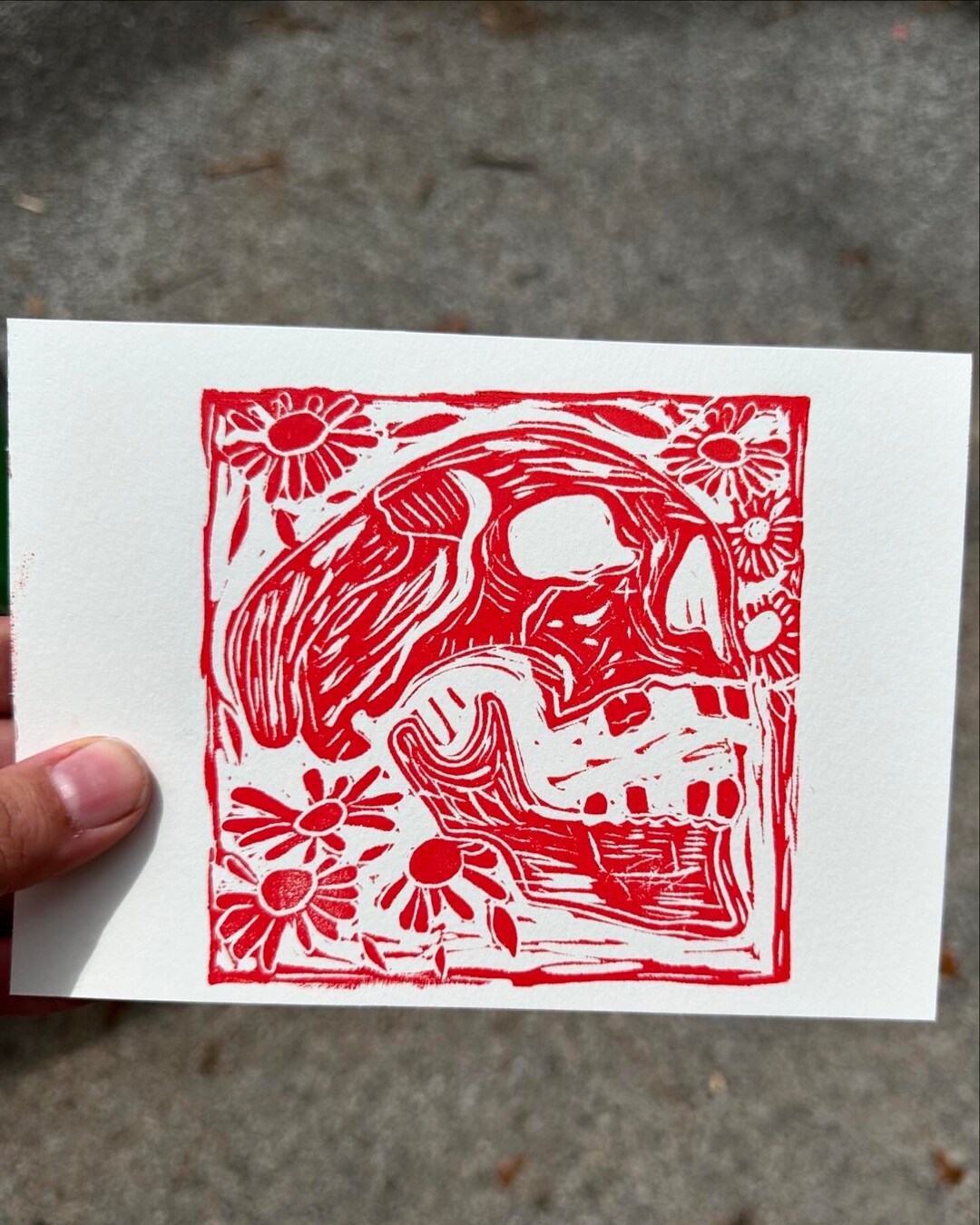 Halloween Ghosts Linocut, Ghouls Drinking Coffee, Cute Ghost Block ...