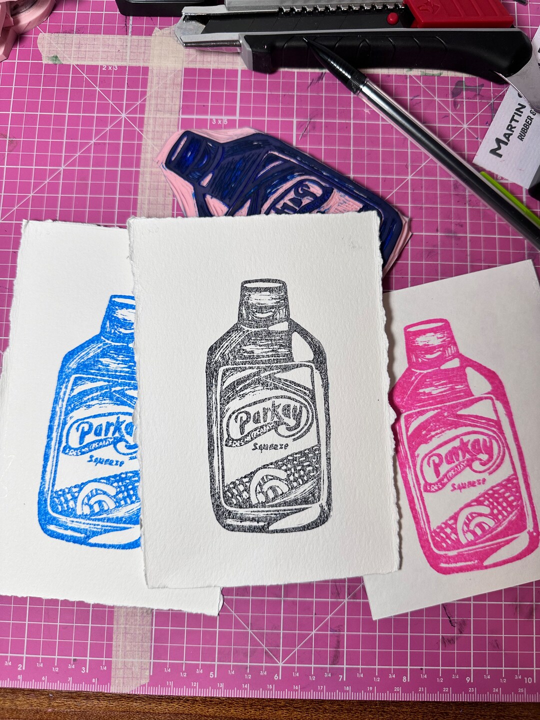 Parkay Butter Squeeze Bottle Mini Gift Hand Pressed Original Art Block ...