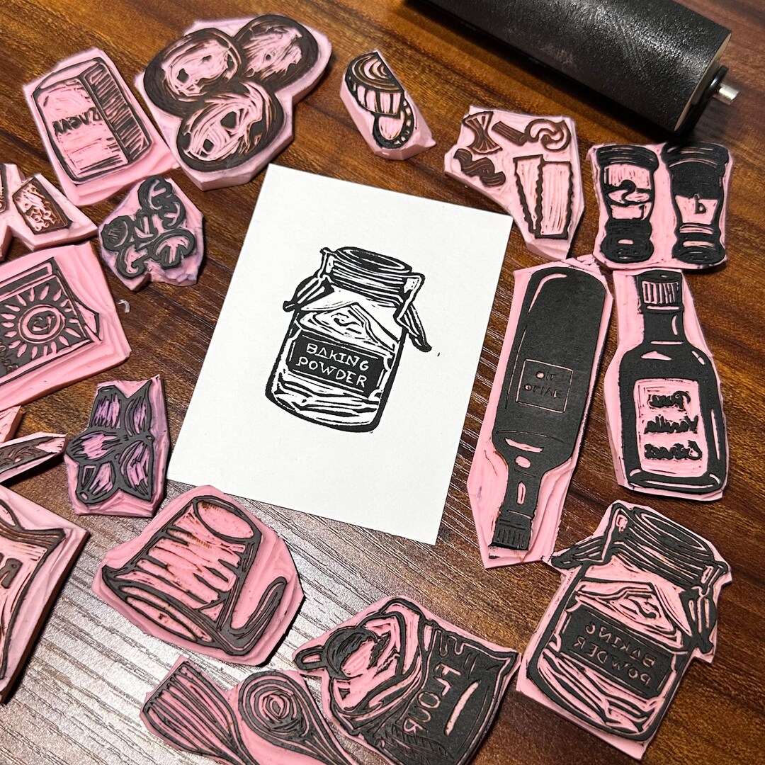 Baking Powder | Baking Ingredient Artwork Mini Gift | Hand Pressed ...