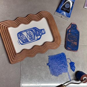 Parkay Butter Squeeze Bottle Linocut | Hand Pressed | Original Art ...