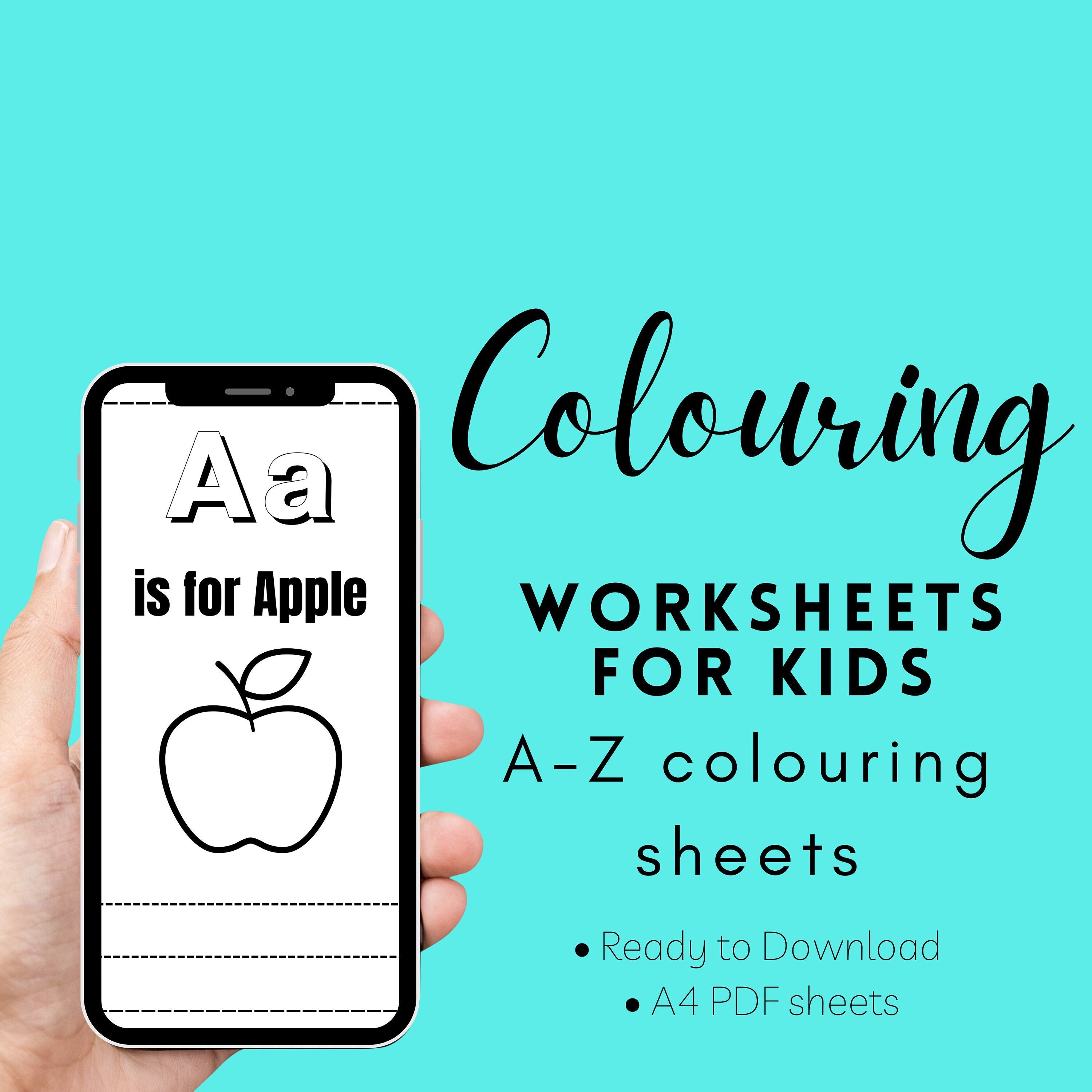 Colouring Worksheets, Kid's Colouring, Write and Colour Activities, Kid ...