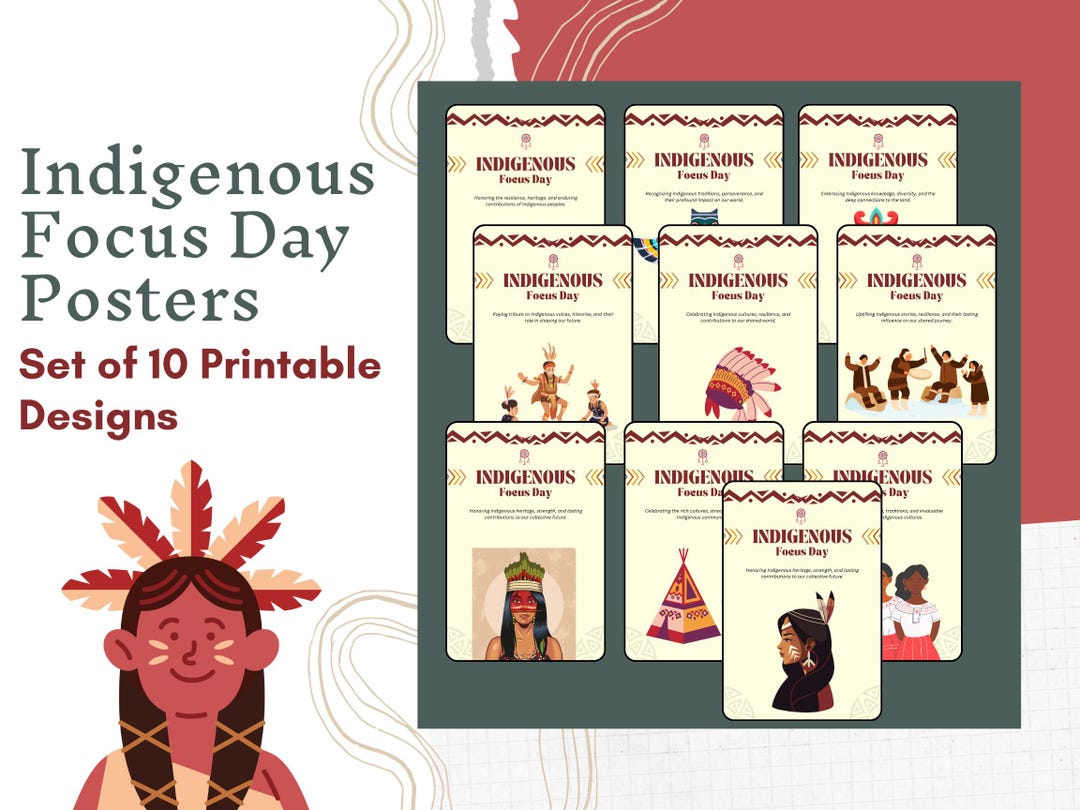 Indigenous Focus Day Posters – Set of 10 Printable Designs - Etsy