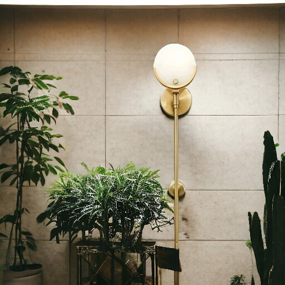 Gold Marble Lamp Wall Decor, Modern Wall Lamps for Living Room ...