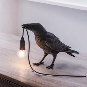 Raven Lamp Bird Lamp Bird Decoration Crow Lamp Crow Decoration Raven ...