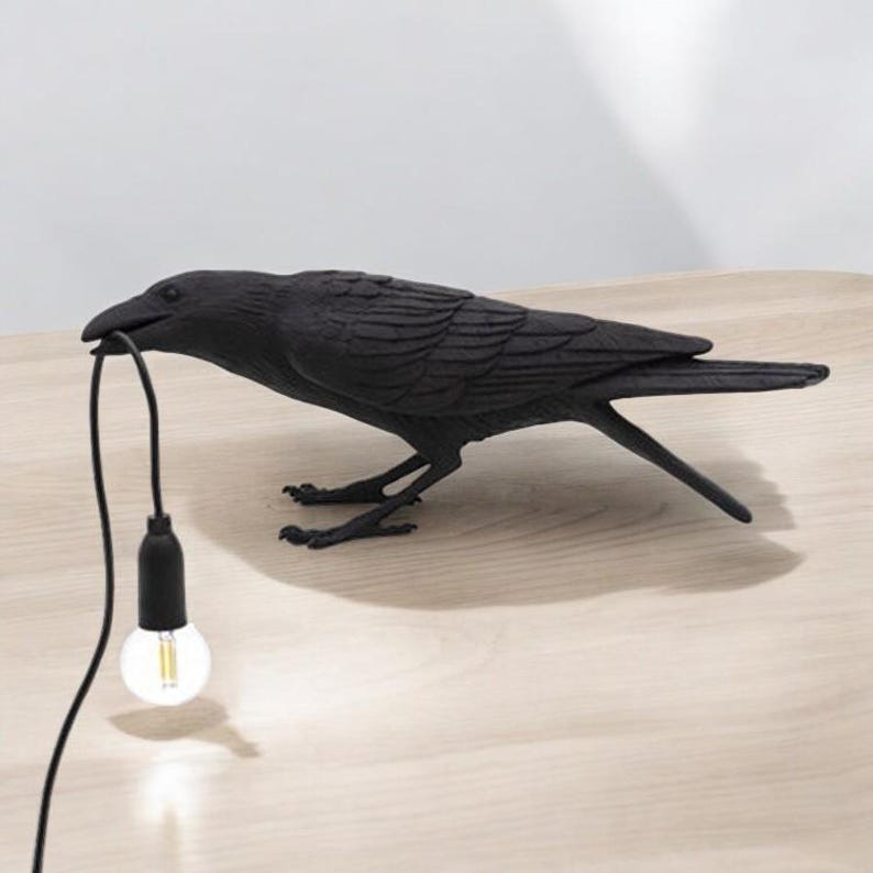 Raven Lamp Bird Lamp Bird Decoration Crow Lamp Crow Decoration Raven ...