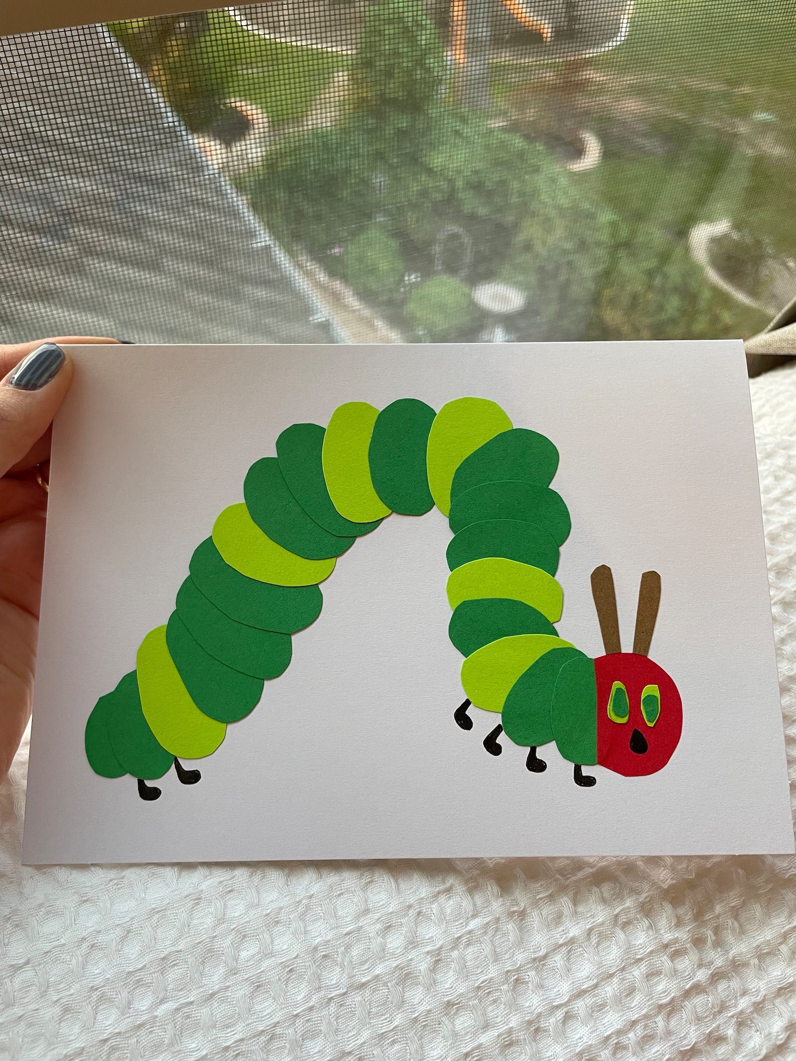 The Very Hungry Caterpillar Card 5x7 Inches - Etsy