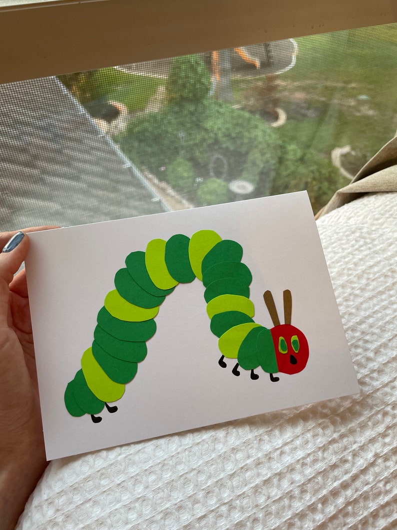The Very Hungry Caterpillar Card 5x7 Inches - Etsy