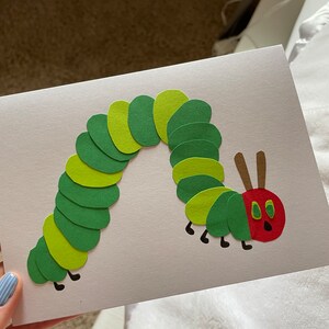 The Very Hungry Caterpillar Card 5x7 Inches - Etsy