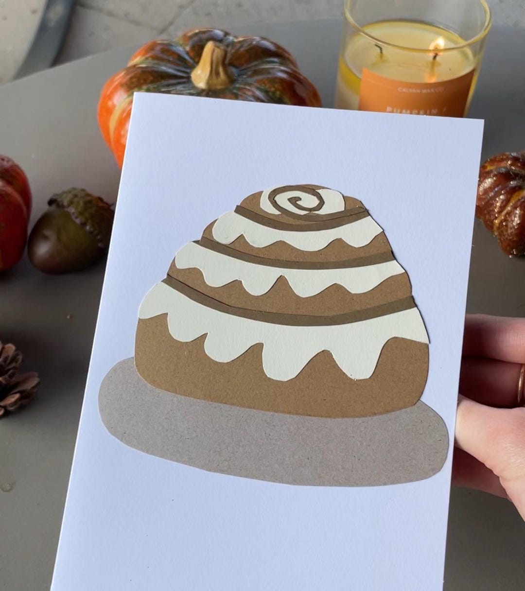 Cinnamon Roll Greeting Card 5x7 Inches - Etsy
