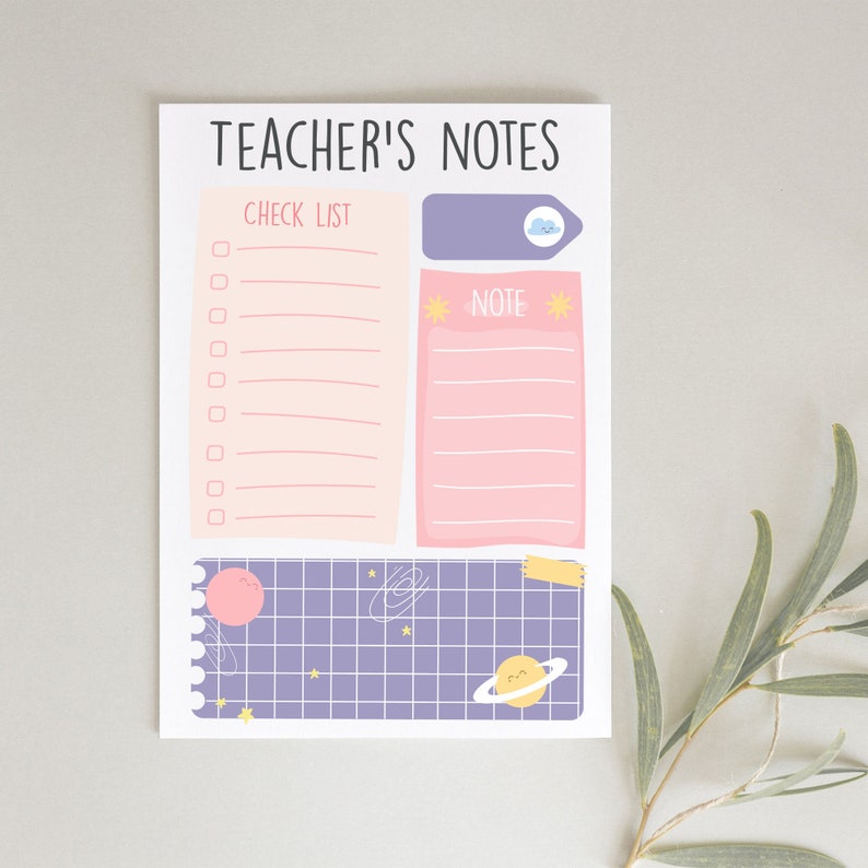 Teacher's Note, Back to School, End of Year Gift, Teacher Appreciation ...