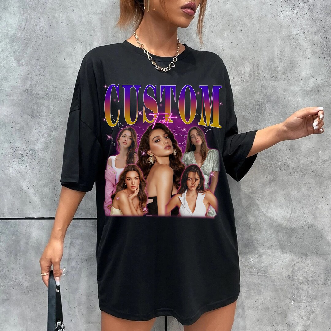 Custom Bootleg Rap Tee, Custom Photo Vintage Graphic 90s Tshirt, Custom ...