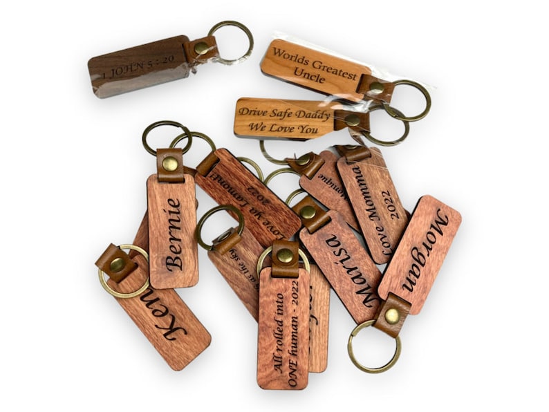 Personalized Wooden Keychain Custom Keychain Gift for Boyfriend ...
