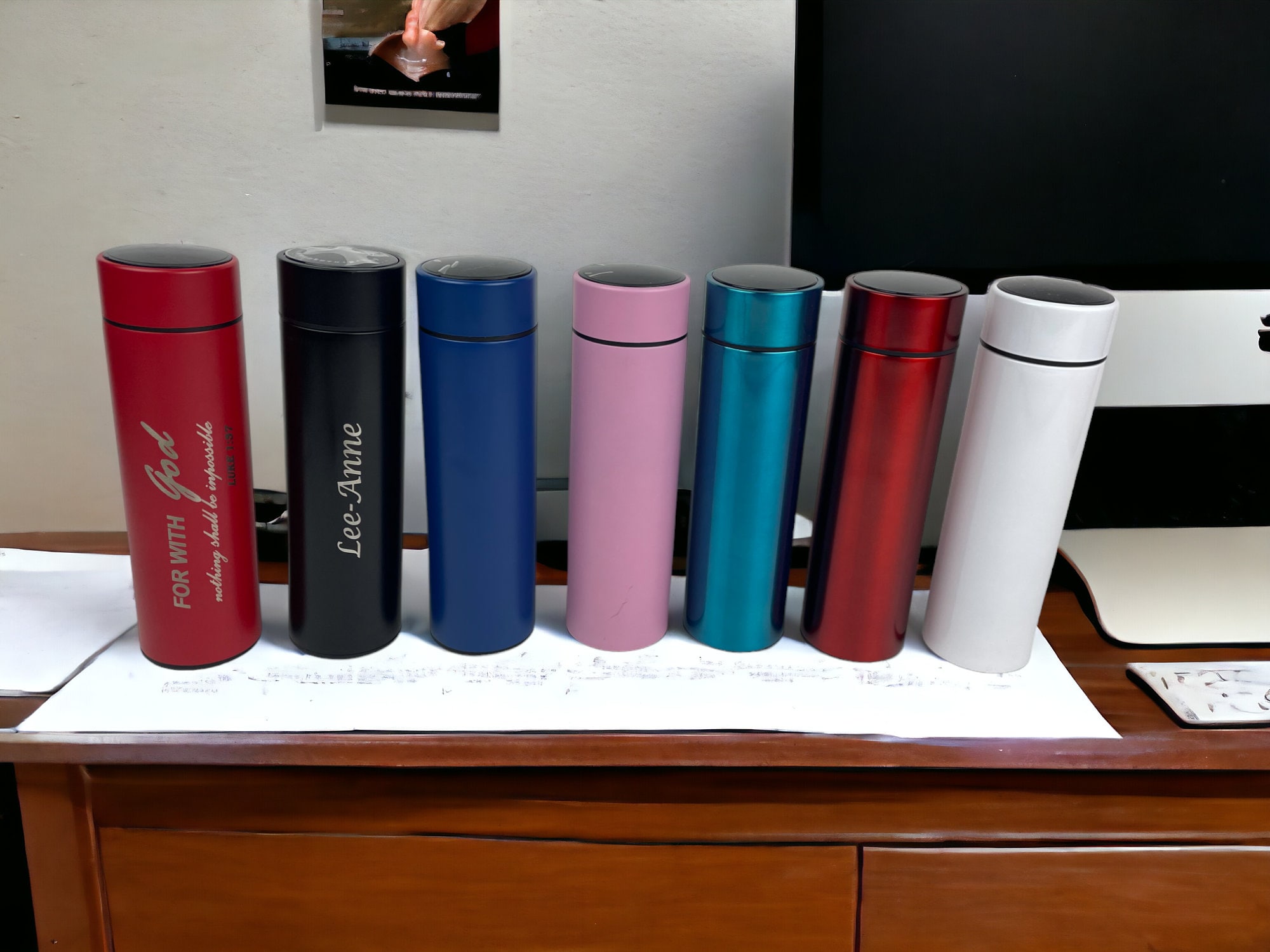 500ml Intelligent Digital Thermos LED Temperature Display Water Bottle ...