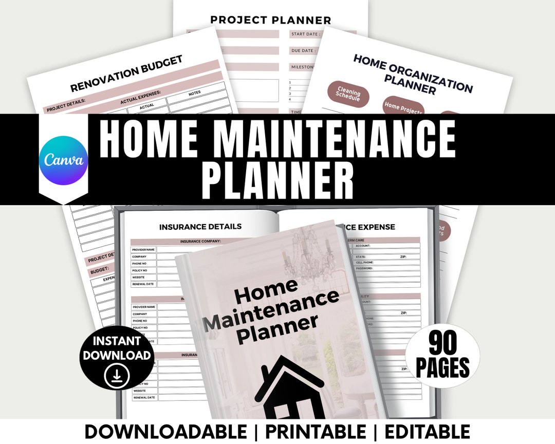 Home Maintenance - Planner - Etsy