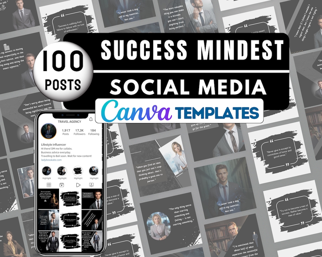 Success Mindset - Canva Templates - Etsy